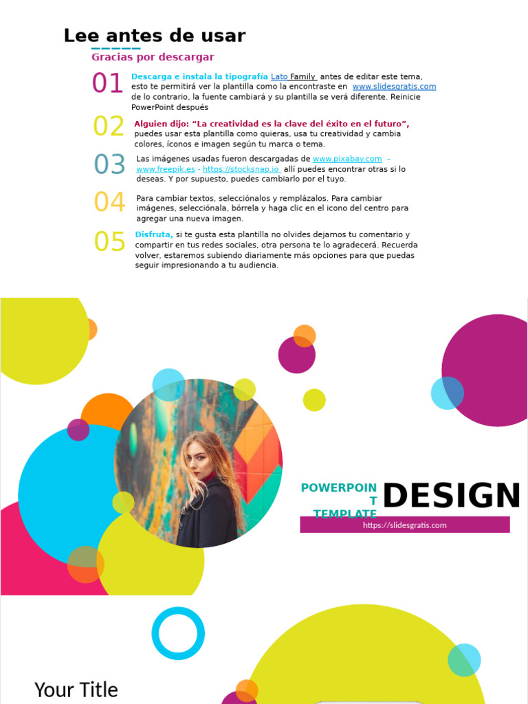 Plantillas de PowerPoint Gratis Circulos Coloridos | PDF