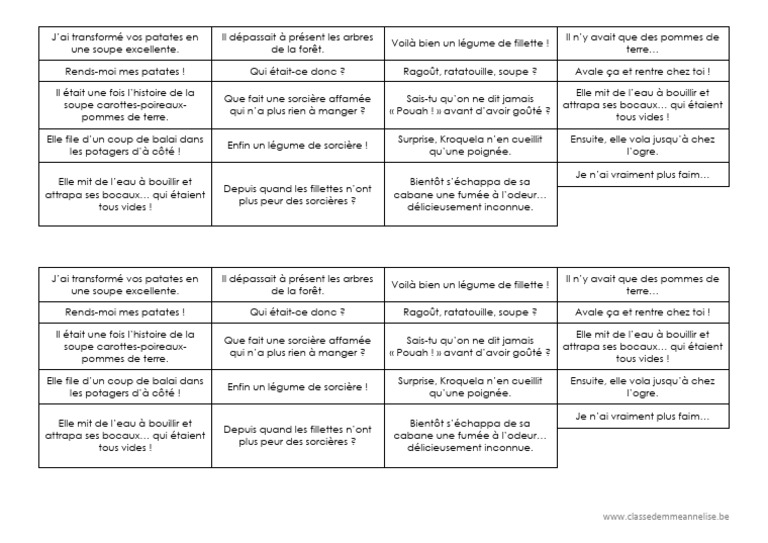 Etiquettes Phrases Pour Séance 1 1 | PDF