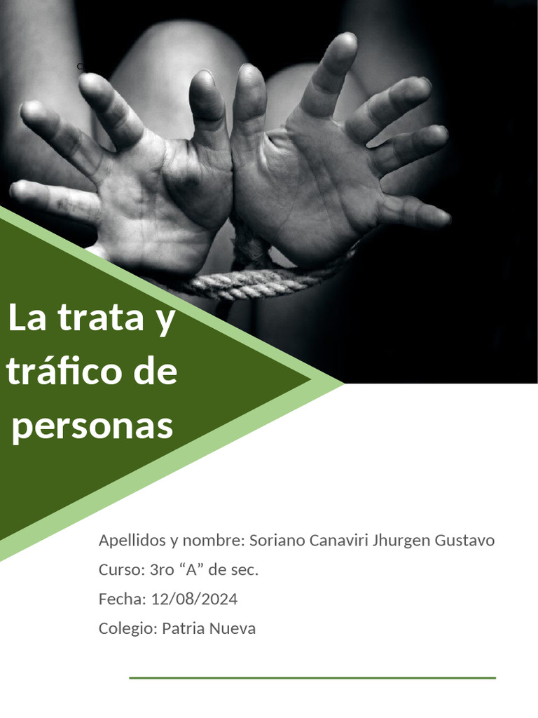 La Trata y Tráfico de Personas | PDF | Trata de personas | Etica social