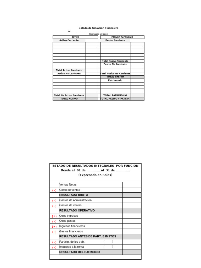 Formato de Eeff | PDF