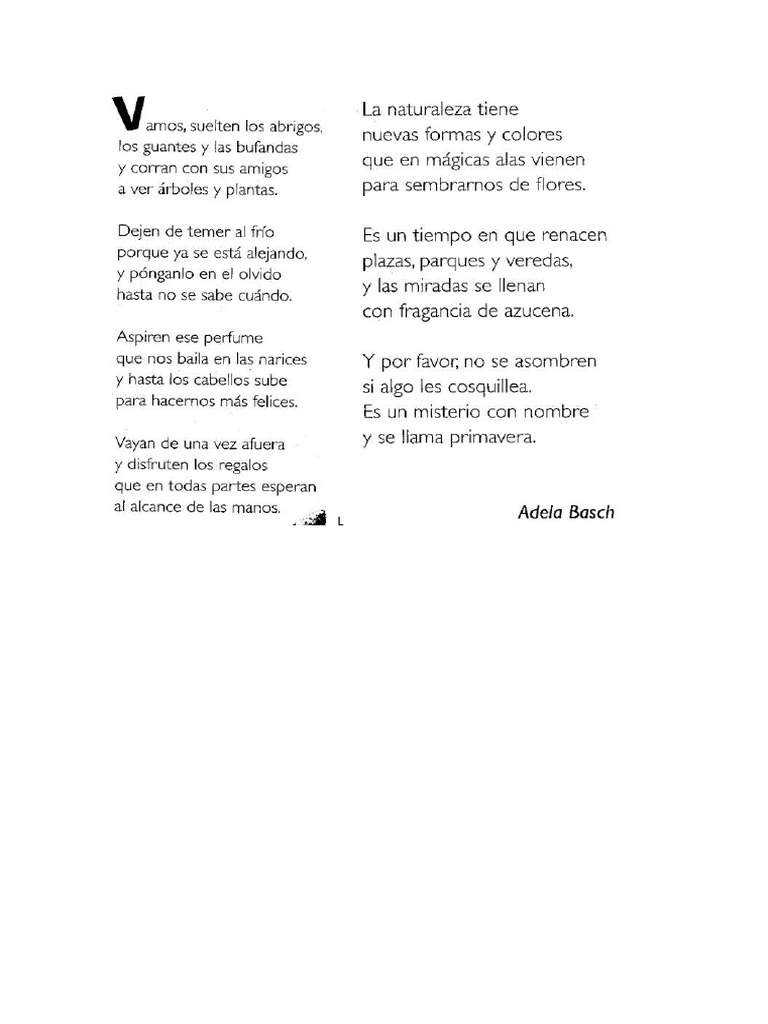 La Primavera Adela Basch | PDF