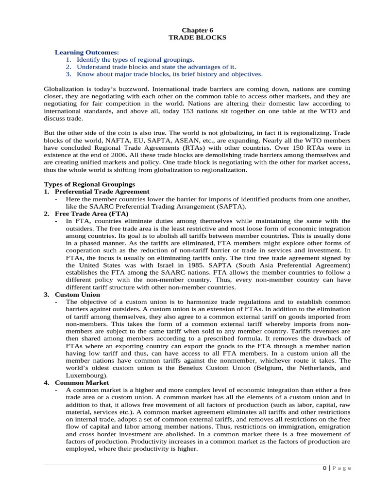 Handouts For Chapter 6 International Business and Trade | PDF