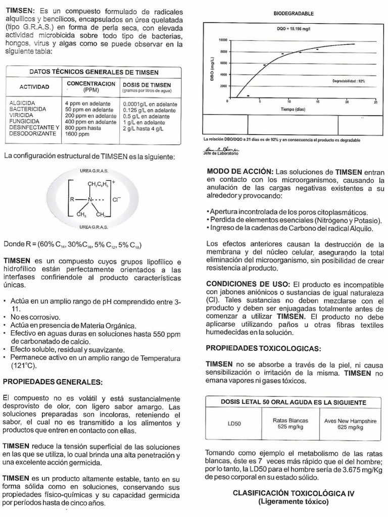 ficha tecnica timsen | PDF