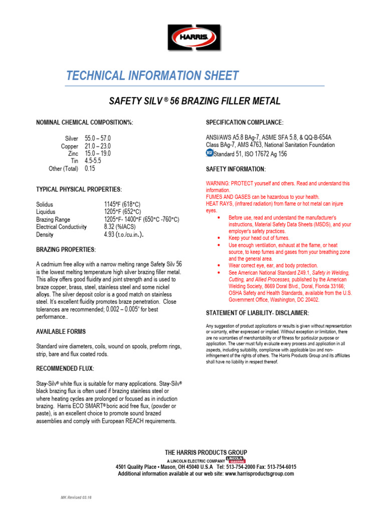 Safety Silv 56 Varilla de Plata | PDF