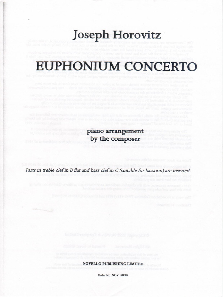 Horovitz Piano y Tuba | PDF