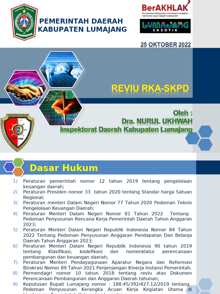 Materi Reviu RKA Dan KAK 2022 | PDF