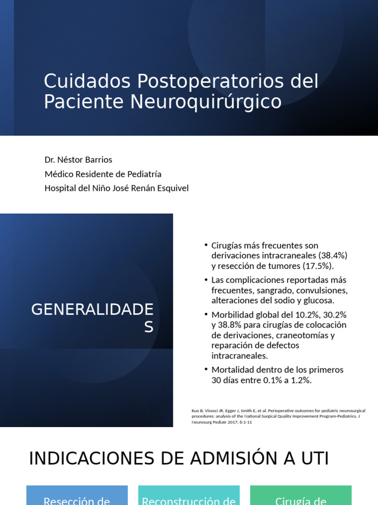 Cuidados Postoperatorios Del Paciente NeuroquirÃºrgico | PDF