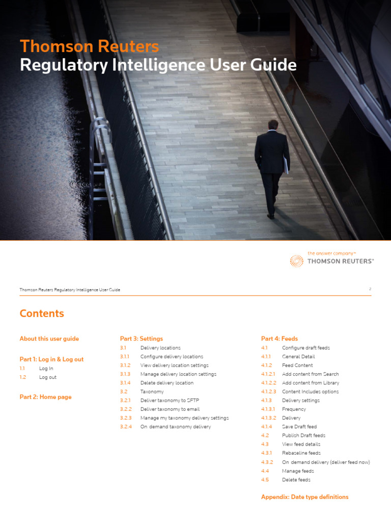 Regulatory Intelligence Feeds Users Guide | PDF