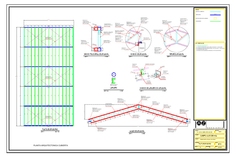 Planta de Armaduras para Cubierta Industrial | PDF
