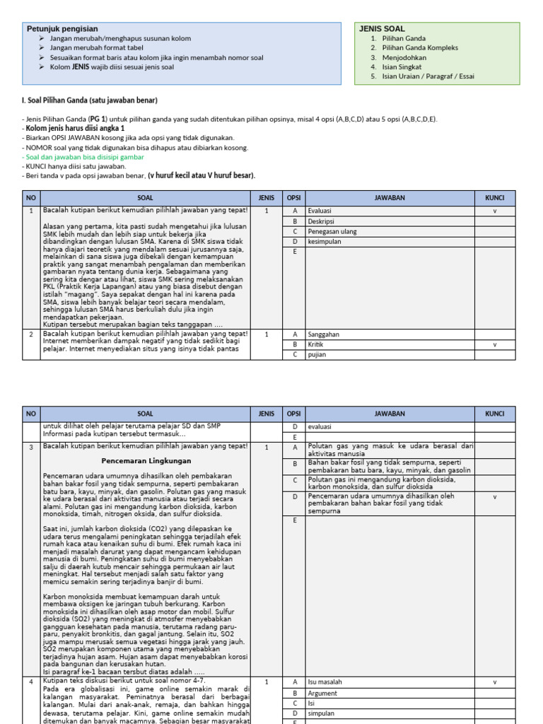 PTS2023-Soal BINDO | PDF