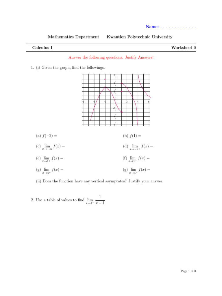 Lesson 1 Worksheet | PDF
