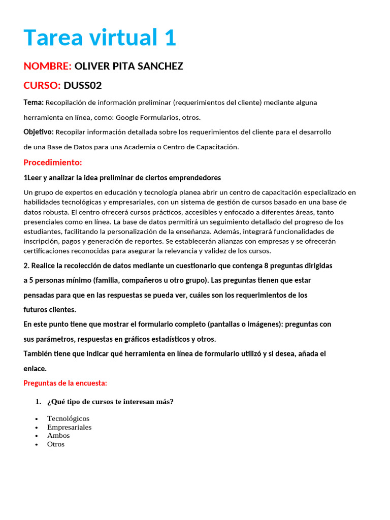 CLASE PRACTICA #1 Tarea Corregida Oliver Pita Sanchez | PDF