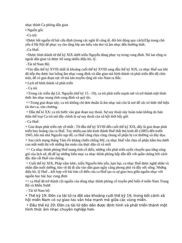 CA NH C Thính Phòng Dân Gian | PDF