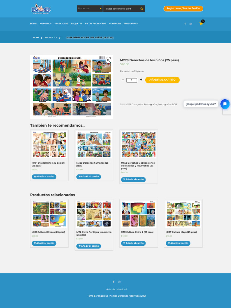 M278 Derechos de Los Niños (25 Pzas) - Ediciones Bob Shop | PDF