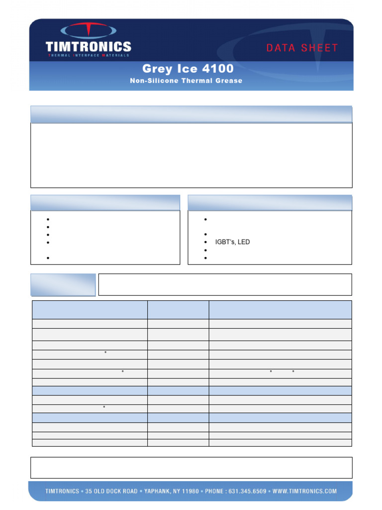 Grey Ice 4100 - TDS | PDF