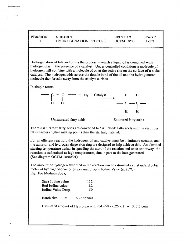OCTM Hydrogenation | PDF