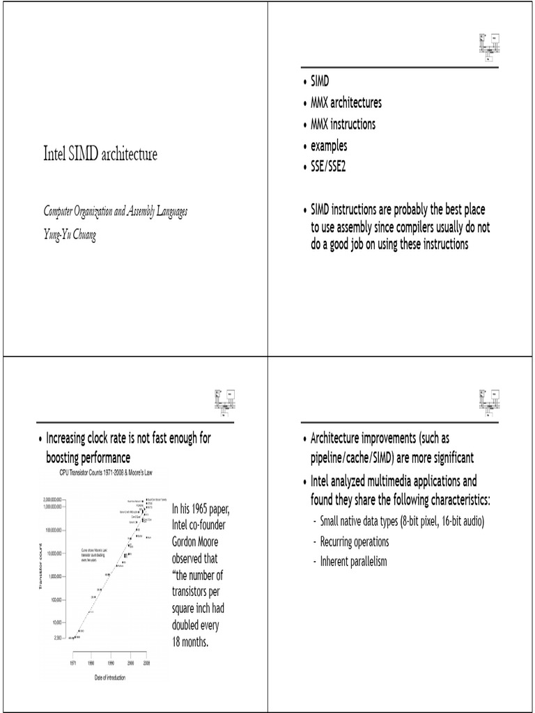 Lec17 x86SIMD 4up | PDF