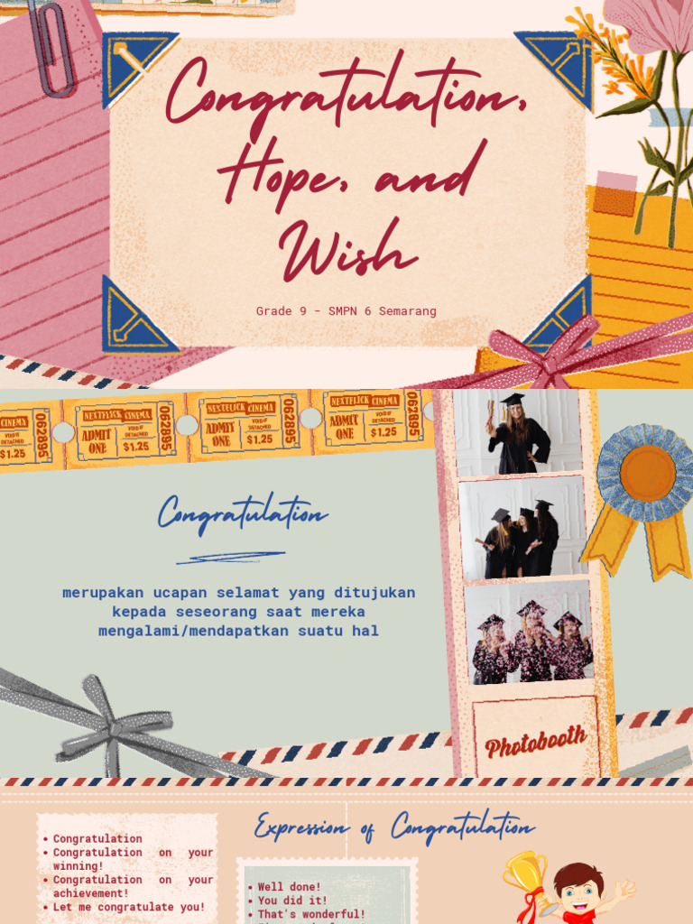 Congratulation, Hope, and Wish | PDF