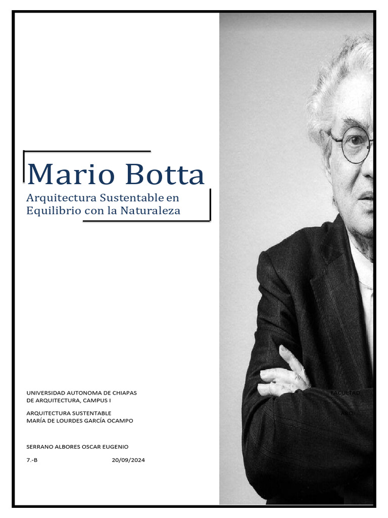 Mario Botta | PDF | Arquitectura sostenible | Uso eficiente de energía