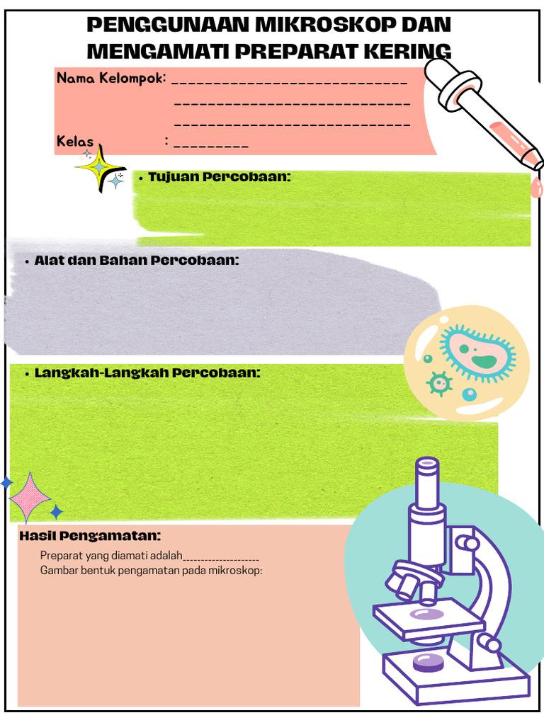 LKPD Penggunaan Mikroskop (Bab I Pengenalan Sel) | PDF