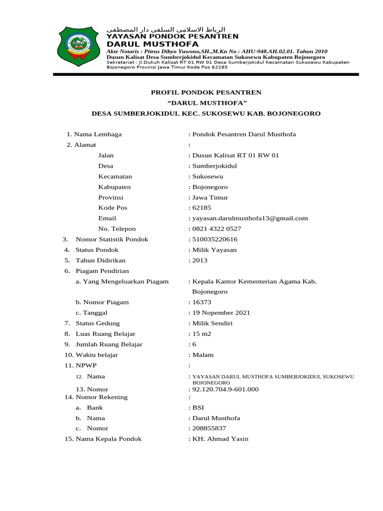 Profil Lembaga | PDF