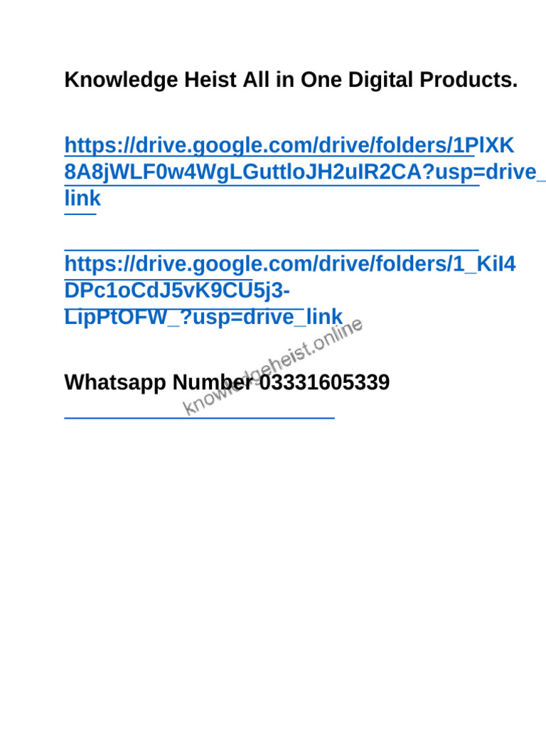 Knowledge Heist Mega Access File 150-Tb | PDF