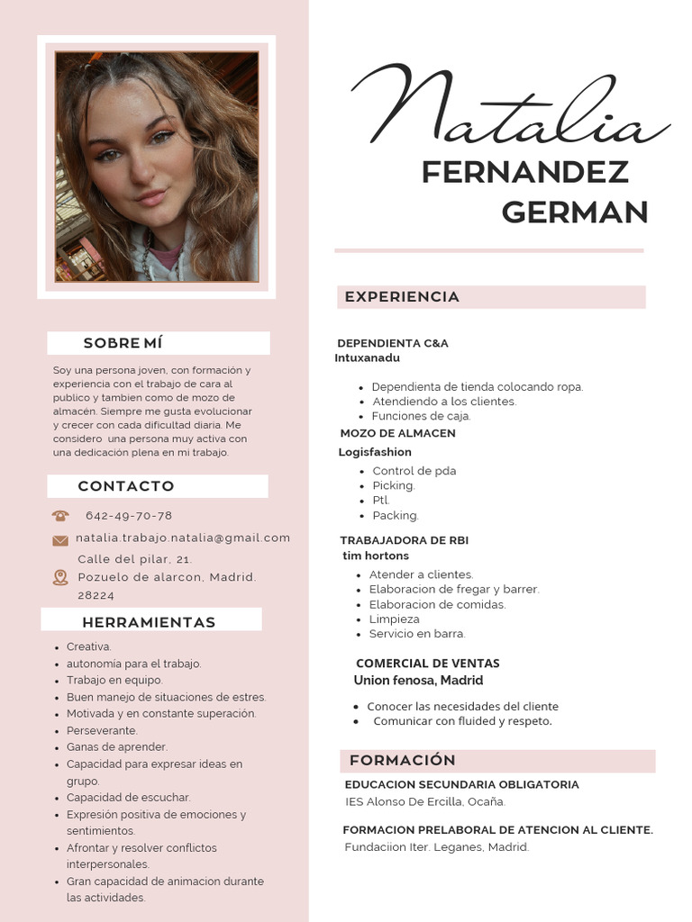 Curriculum Natalia | PDF