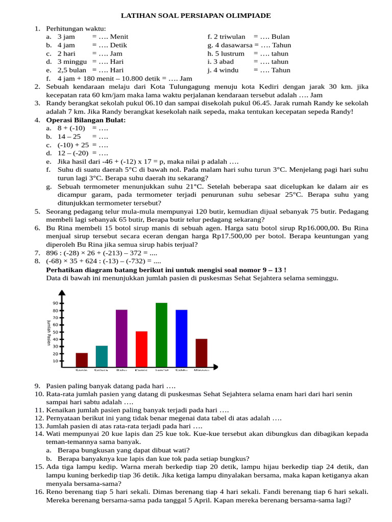 Latihan Soal Persiapan Olimpiade | PDF