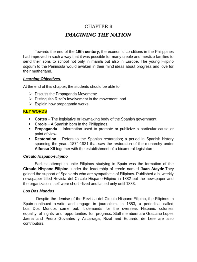 Rizal Outline | PDF