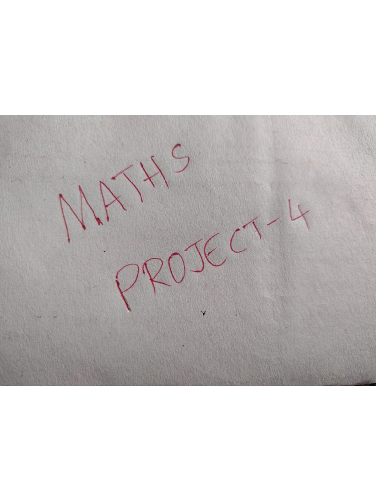 Math proj-4 | PDF