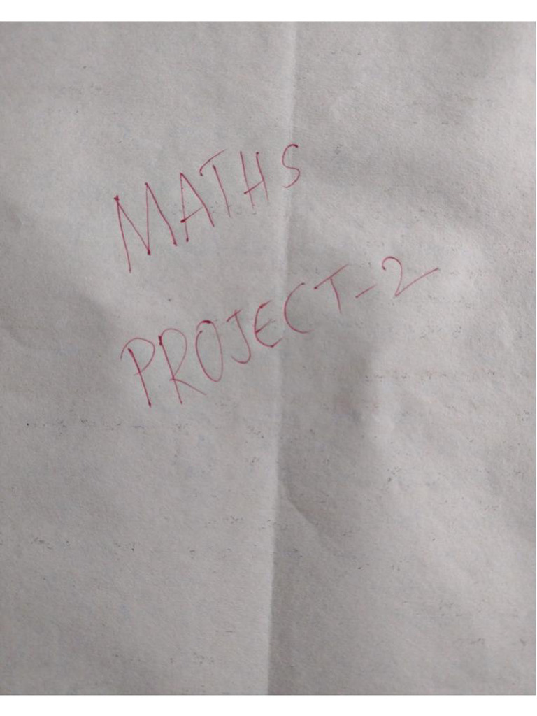Maths Proj 2 | PDF