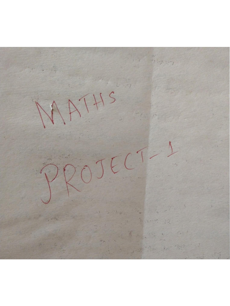 Math Proj-1 | PDF