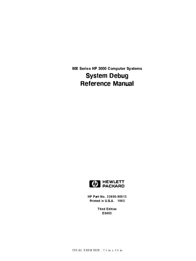 System Debug Reference Manual | PDF