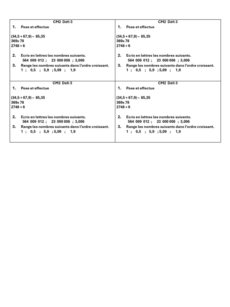 ARCH2 - CM2 Défi 3 | PDF