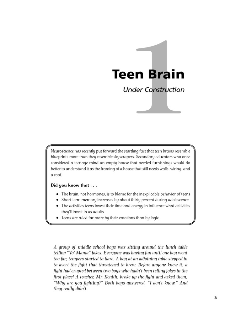 Adolescent - Brain in Construction | PDF