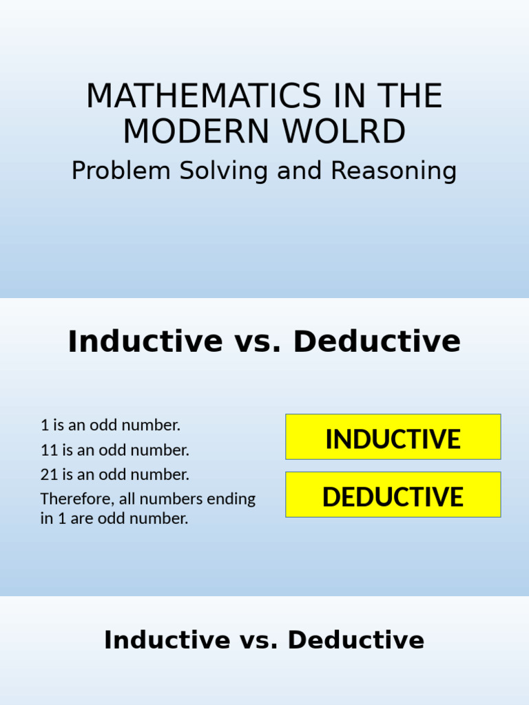 Week 4-5 Module 3 Problem Solving and Reasoning-2 | PDF