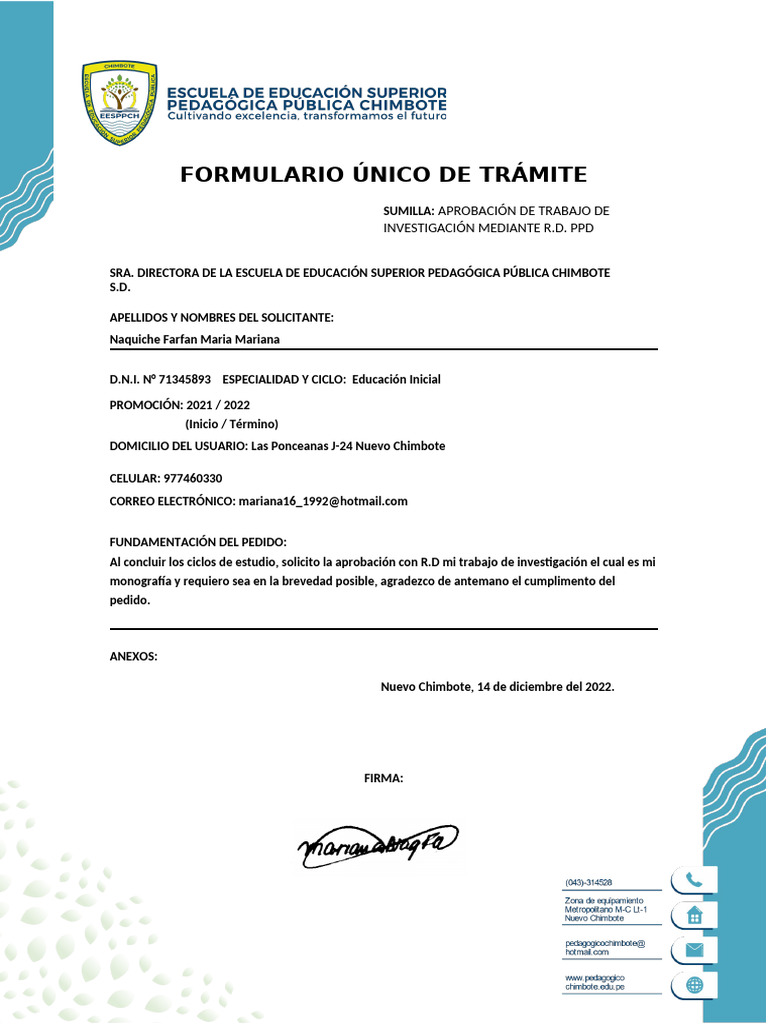 Fut 2022_solicito Rd-mariana | PDF