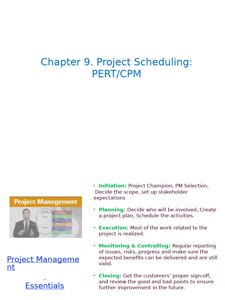 Chapter 9-Project Scheduling | PDF
