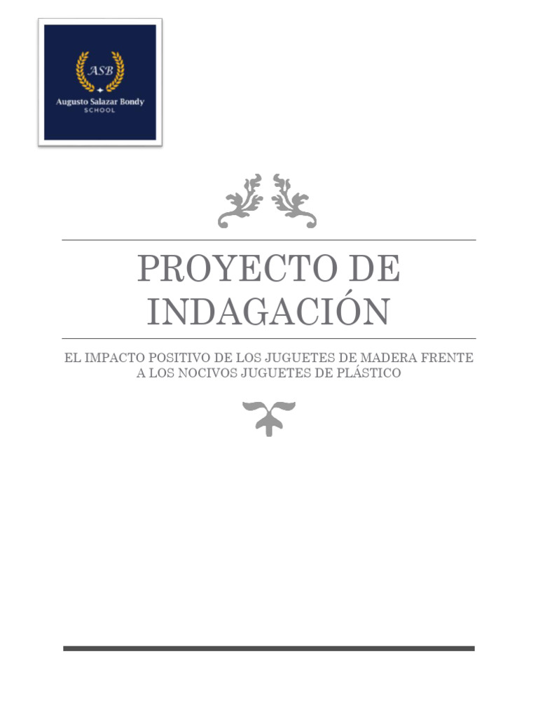 PROYECTO DE INDAGACIÓN- Bianca Hidalgo Candela | PDF