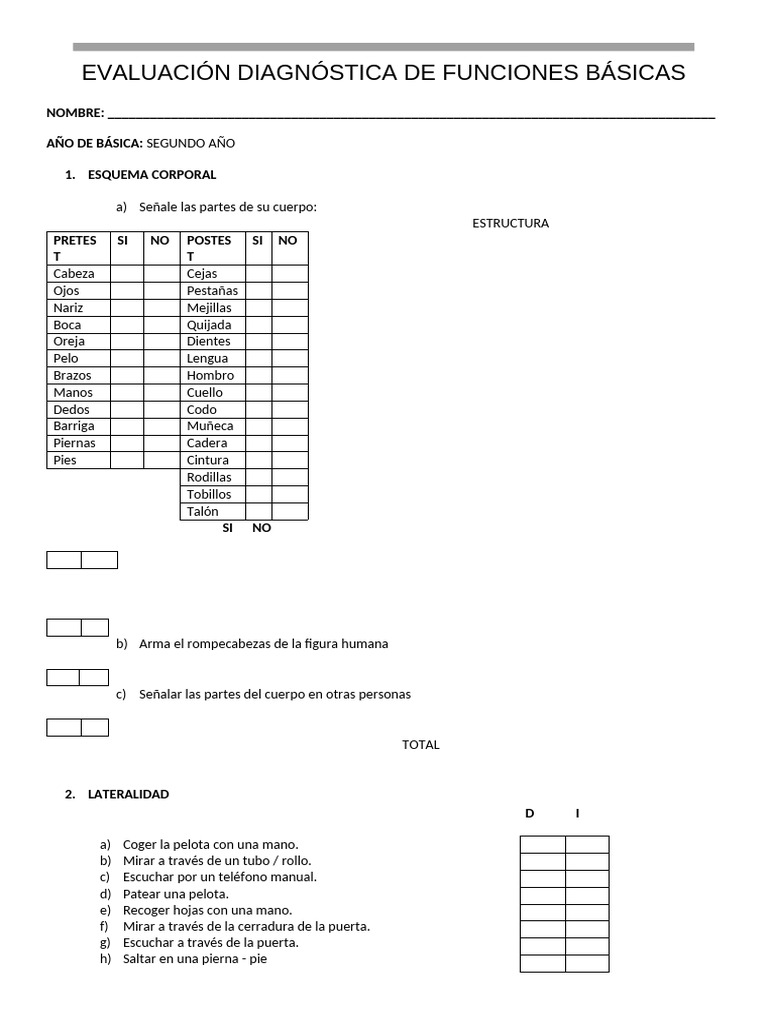 Prueba de Funciones Básicas | PDF