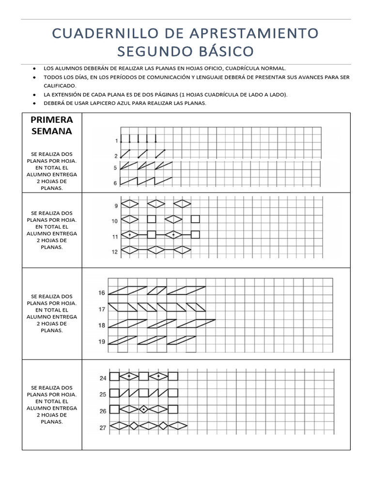 Cuadernillo de Aprestamiento Segundo Básico | PDF