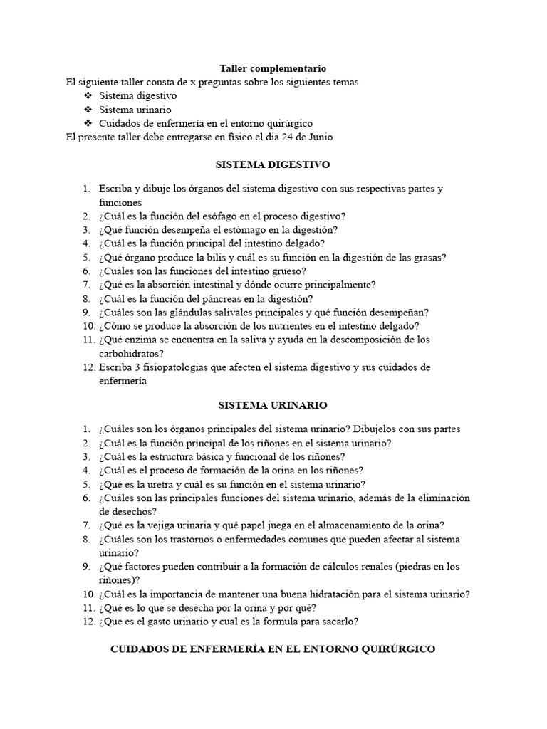 Taller Complementario | PDF