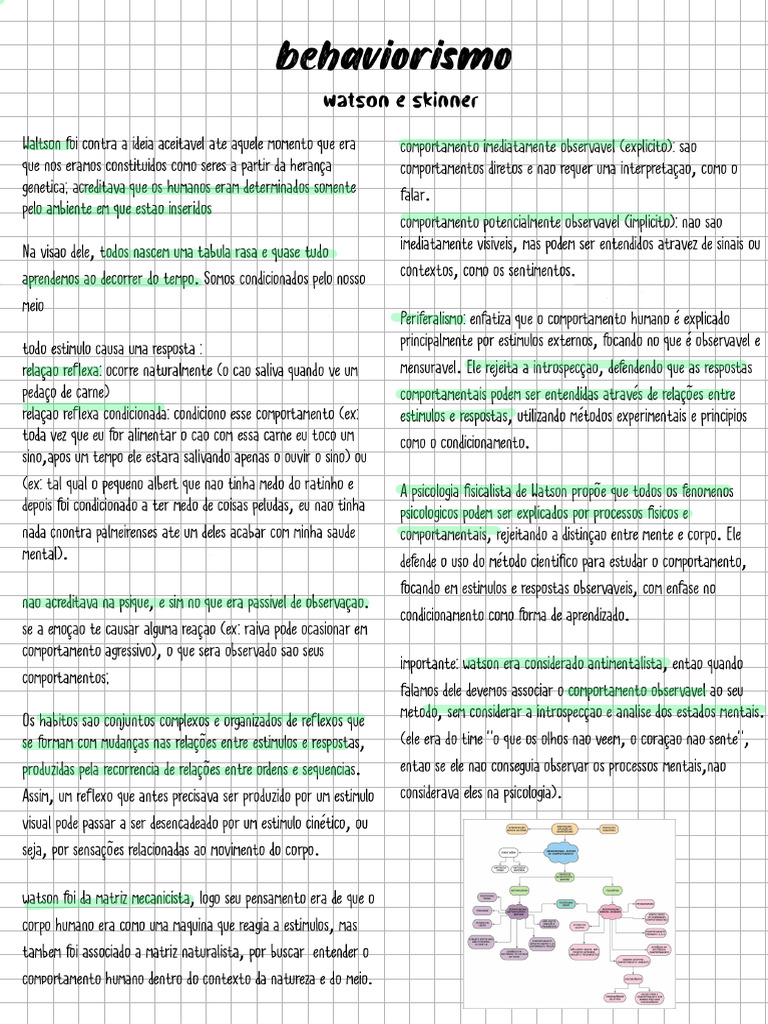 Behaviorismo (Watson e Skinner) by Giovanna | PDF