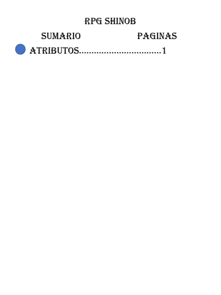 RPG Shinobi Completo | PDF