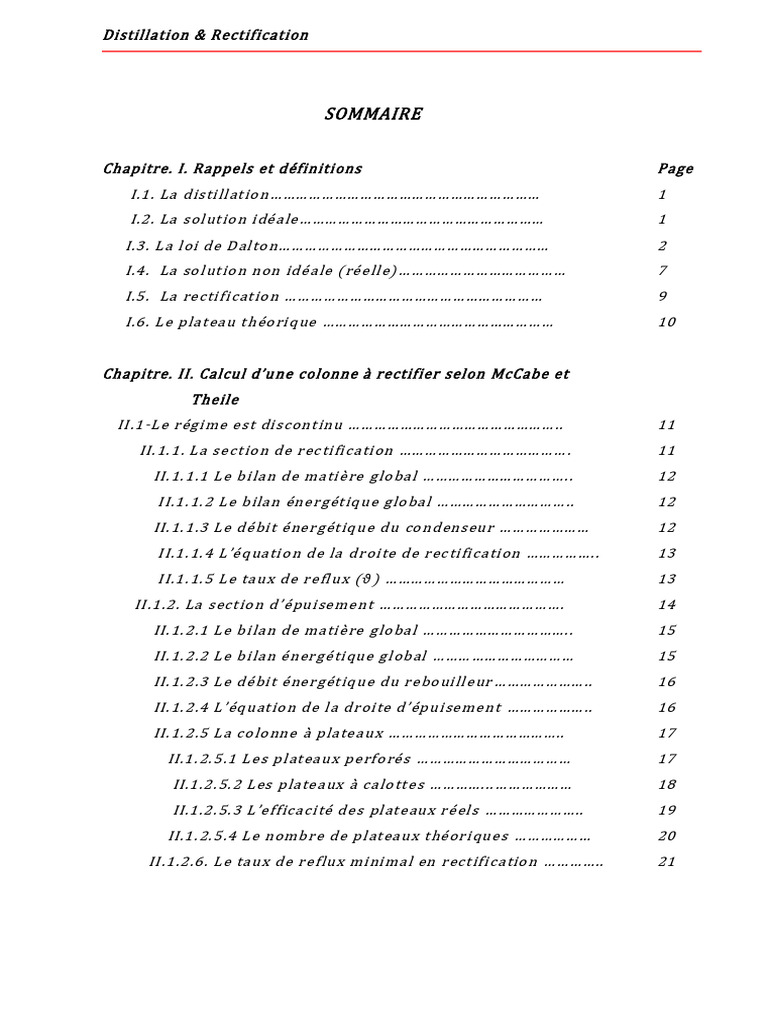 Cours ISAGO Distillation | PDF