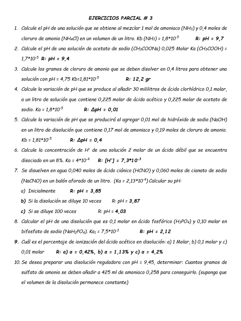 Ejercicios Parcial 3 | PDF