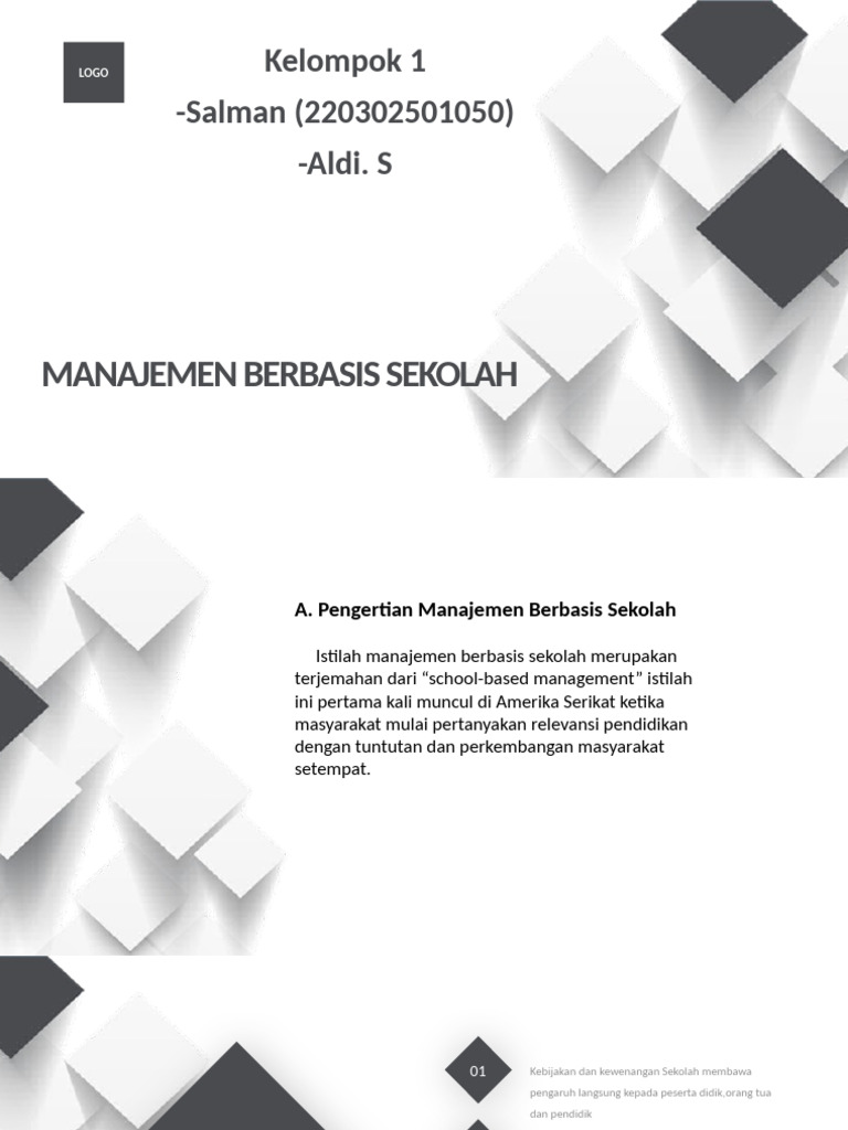 Kelompok 1 - Salman (220302501050) - Aldi. S: Manajemen Berbasis Sekolah | PDF
