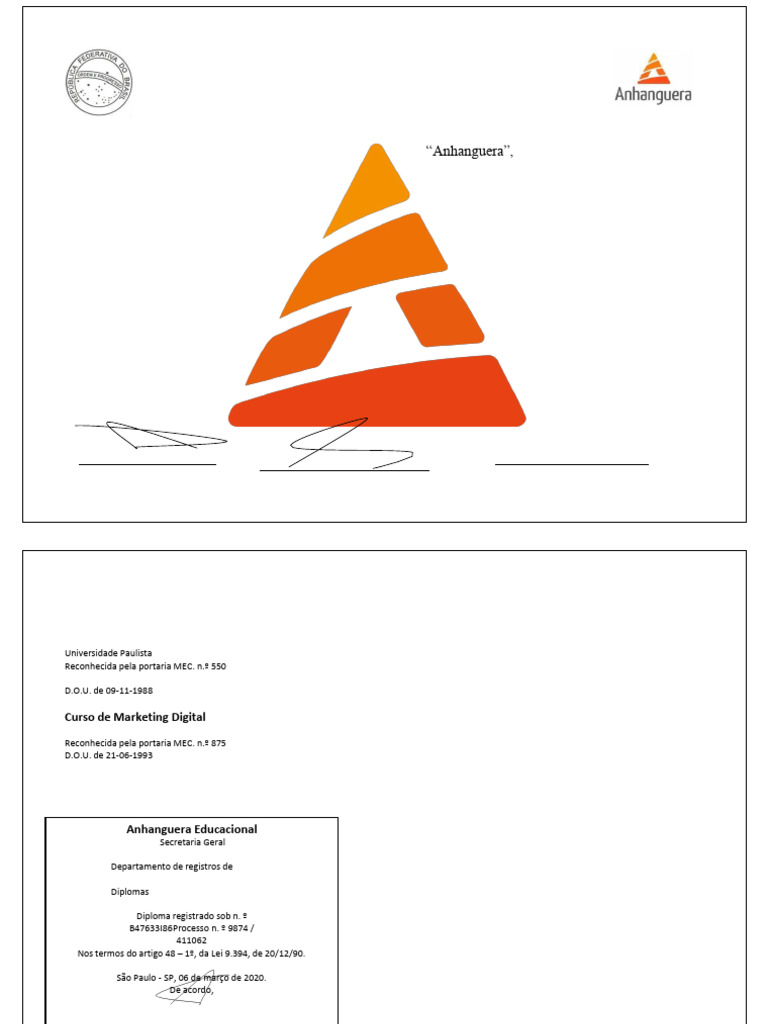 Diploma Anhanguera 3 | PDF