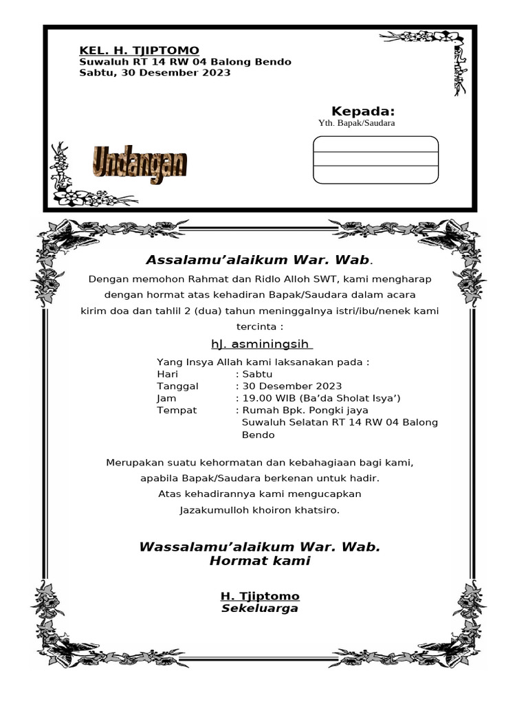 Undangan | PDF