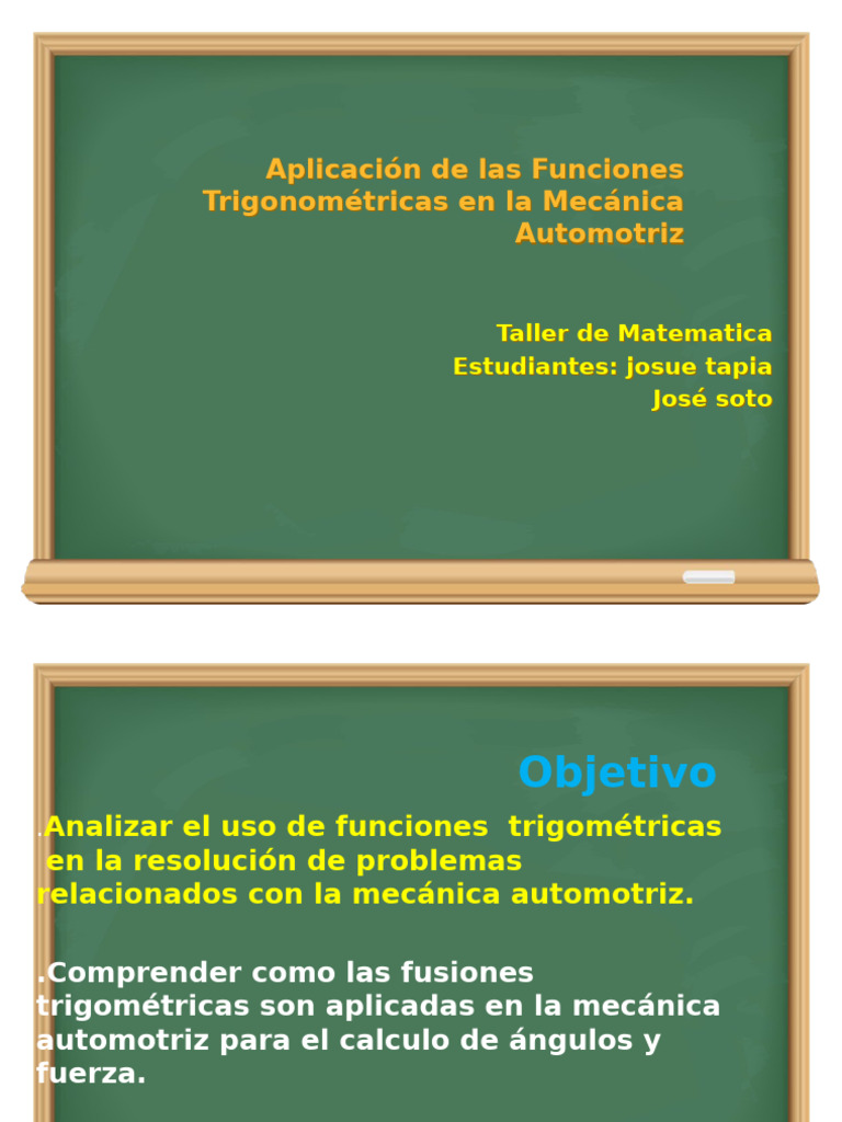 Presentacion Funciones Trigonométricas Mecánica Automotriz | PDF